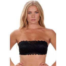 After Eden D-cup & up After Eden D-cup & up Bandeau-BH &raquo;ANNA&laquo; abnehmbare Tr&auml;ger, mit Schale, mit B&uuml;gel, mit Spitze, feminin schwarz 80, Cup E Bandeau-BH