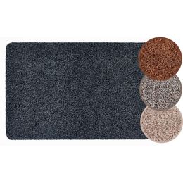 ANDIAMO Fu&szlig;matte &raquo;Samson, Made in Netherlands&laquo; rechteckig 6 mm H&ouml;he Schmutzfangmatte, waschbar, rutschhemmend, auch als 2er Set erh&auml;ltlich grau Baumwolle, 