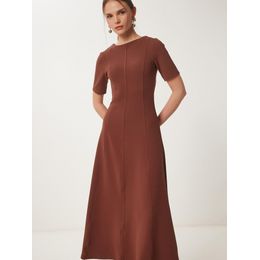 Happiness İstanbul Kleid Damen Gr&ouml;&szlig;e 36 braun Sommerkleid