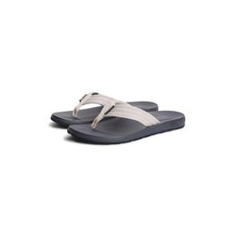 Tommy Hilfiger Herren Zehentrenner &raquo;MOLDED PADDED HILFIGER B SANDAL&laquo; Strandschuh, Sommerschuh, Poolslide mit Kontrastbesatz grau 46