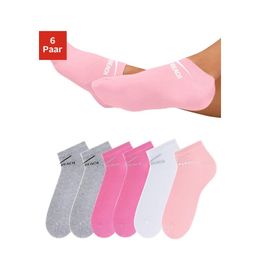 Venice Beach Damen Sneakersocken &raquo;Damen Kinder Sportsocken, Laufsocken, Kurzsocken&laquo; Packung, 6 Paar tlg. perfekte Passform durch LYCRA-Anteil bunt 31-
