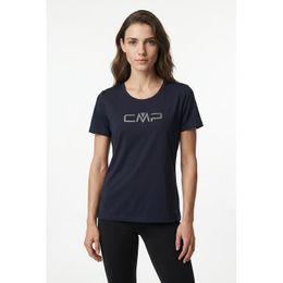 CMP Damen CMP Funktionsshirt &raquo;WOMAN CO T-SHIRT&laquo; f&uuml;r Erwachsene, mit sportlichem Stil, Kurzarm, gerader Abschluss blau 38