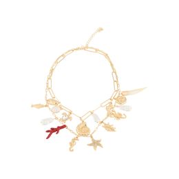 Studioselect Kette Damen Gr&ouml;&szlig;e One Size gold / rot / transparent