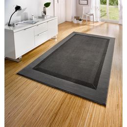 Hanse Home Teppich &raquo;Band&laquo; rechteckig 9 mm H&ouml;he Kurzflor, weich, L&auml;ufer Gr&ouml;&szlig;en, Wohnzimmer, Schlafzimmer, Esszimmer grau Kunstfaser B : 120cm 1 Stk., 