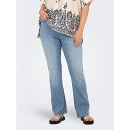 Only Carmakoma Damen Only CARMAKOMA Bootcut-Jeans &raquo;CARSALLY HW SK FLARED DNM BJ759&laquo; blau 54, L&auml;nge 32