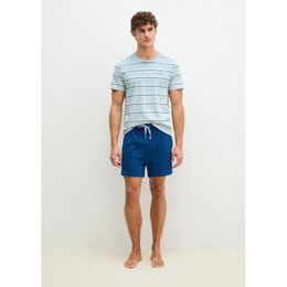 Marc O'Polo Marc O'polo Herren Marc O'Polo Shorty &raquo;Mix N Match Cotton&laquo; 2 tlg. mit kurzem Arm und Rundhalsausschnitt, Hose mit Gummizug und Bindeband XL (58)