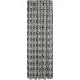 Adam Vorhang &raquo;Romantic Puligny&laquo; Multifunktionsband 1 Stk. tlg. aus 100% Bio-Baumwolle schwarz Jacquard, Baumwolle 255cm, Multifunktionsband, 142cm