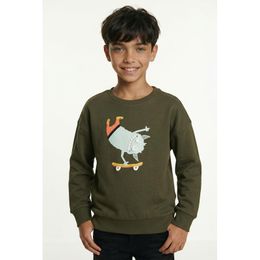 Blue Seven Jungen Sweatshirt, mit gro&szlig;em Frontmotiv gr&uuml;n 128