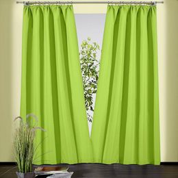 Weckbrodt-Gardinen Vorhang &raquo;Sento&laquo; Kr&auml;uselband 1 Stk. tlg. Baumwolle, blickdicht, matte Struktur, unifarben, Gardine, Store gr&uuml;n Baumwolle, Polyester 245cm, Kr&auml;uselband,
