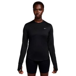 Nike Swift Dri-Fit UV Langarm Crewshirt Bekleidung Damen schwarz