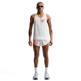 Nike Aeroswift Dri-Fit ADV Graphic 2-Brief Shorts Bekleidung Herren wei&szlig;