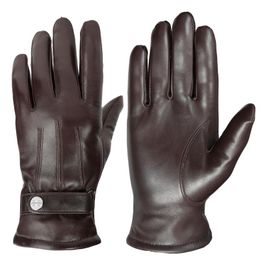 Pearlwood Damen Pearlwood Lederhandschuhe &raquo;BROOKS&laquo; weiches Innenfutter, Wollanteil, verstellbarer Lederriegel braun 8,5