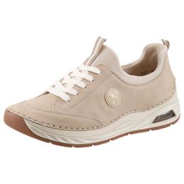 Rieker Damen Slip-On Sneaker Schlupfschuh, Freizeitsneaker, Halbschuh mit elastischem Einstieg beige 39