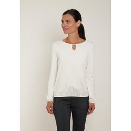 Seidel Moden Damen Langarmshirt MADE IN GERMANY wei&szlig; 38