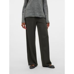 V&eacute;ro Moda Vero Moda Damen Schlupfhose &raquo;VMBERLIN ZAMIRA MW WIDE PANT NOOS&laquo; Materialmix grau S (36), L&auml;nge 34
