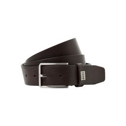 BOSS Herren BOSS Lederg&uuml;rtel &raquo;Elio Sz35&laquo; mit Markenlabel von BOSS 110