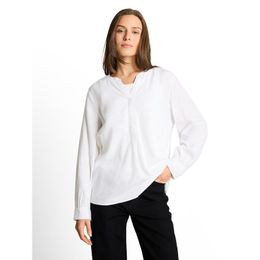 Tom Tailor Damen Tom Tailor Langarmbluse mit Viskose wei&szlig; 46