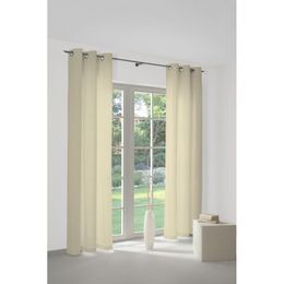 WIRTH Vorhang &raquo;SUNBONE&laquo; &Ouml;sen 1 Stk. tlg. beige Polyester 145cm, &Ouml;sen, 132cm