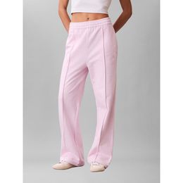 Calvin Klein Jeans Damen Sweathose elastischer Bund, gerade Passform, Bundfalte rosa S (38), N-Gr