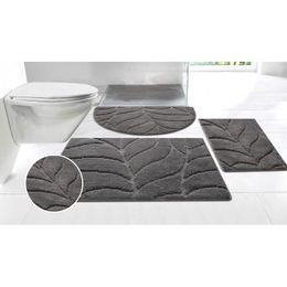 OTTO home Badematte &raquo;Epense, Badvorleger, Badezimmer Teppich, Duschmatte mit Blattstruktur&laquo; H&ouml;he 10 mm rutschhemmend beschichtet 