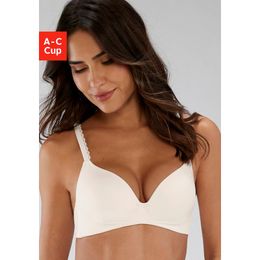 s.Oliver Damen s.Oliver Bralette-BH &raquo;Camille&laquo; ohne B&uuml;gel, mit verzierten Tr&auml;gern beige 80, Cup C