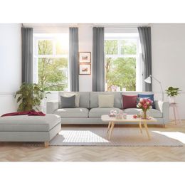 OTTO home Vorhang &raquo;Ammersee&laquo; Multifunktionsband 1 Stk. tlg. Einzelschal mit Multiband grau Baumwolle, Leinen, Modal 245cm, Multifunktionsband, 150cm