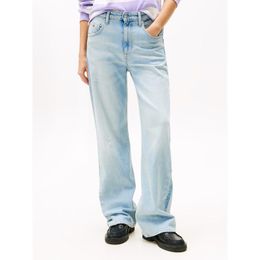 Tommy Jeans Damen Straight-Jeans &raquo;Mia Mid Rise Relaxed Straight&laquo; blau 34, L&auml;nge 32