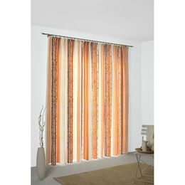 WIRTH Vorhang &raquo;Soliera&laquo; Multifunktionsband 1 Stk. tlg. orange Jacquard, Polyester 225cm, Multifunktionsband, 132cm