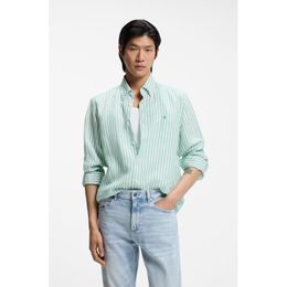 BOSS Herren BOSS Leinenhemd &raquo;LIAM&laquo; 100% Leinen Premium Sommerhemd, Button-Down-Kragen, regular fit gr&uuml;n XXXL (47/48), N-Gr