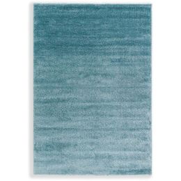 Sch&ouml;ner Wohnen Kollektion SCH&Ouml;NER WOHNEN-Kollektion Teppich &raquo;Pure 190&laquo; rechteckig 21 mm H&ouml;he Wohnzimmer, Schlafzimmer, uni, leichter Glanz, robuster Kurzflor blau Kunstfaser B 