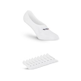Fila Damen F&uuml;&szlig;linge &raquo;UNISEX GHOST SOCKS SILICONE HEEL INSIDE&laquo; 9 Paar, mit Logo-Schriftzug wei&szlig; 43-46