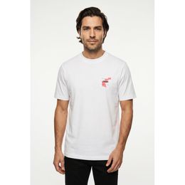 BOSS Orange Herren BOSS Orange T-Shirt R&uuml;ckendruck, Relaxed Fit, reine Baumwolle wei&szlig; M