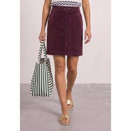Street One Damen Street One Minirock Sommerrock / Cordrock mit Schnallendetail lila 38