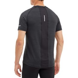 Energetics Herren Laufshirt &raquo;He.-T-Shirt Ailo SS M&laquo; mit atmungsaktiven Mesheins&auml;tzen, schnell trocknend schwarz M