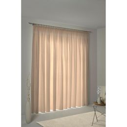 WIRTH Vorhang &raquo;Wiessee&laquo; Kr&auml;uselband 1 Stk. tlg. beige Jacquard, Baumwolle, Leinen, Modal 125cm, Kr&auml;uselband, 75cm