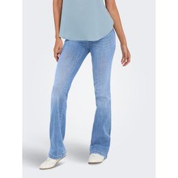 Only Damen Only Bootcut-Jeans &raquo;ONLPOWER MID WAIST PUSH UP FLARED DNM&laquo; elastischer Denim XL (42), L&auml;nge 30