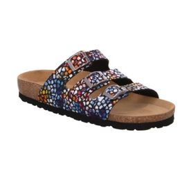 Rohde Damen Pantolette &raquo;SUNNYS N&deg;13&laquo; Sommerschuh, Schlappen, Hausschuh mit buntem Druck, G-Weite = weit bunt 36
