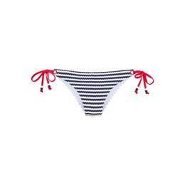 s.Oliver Damen s.Oliver Bikini-Hose &raquo;Elain&laquo; mit kontrastfarbigen Zierringen schwarz-wei&szlig; 38, N-Gr