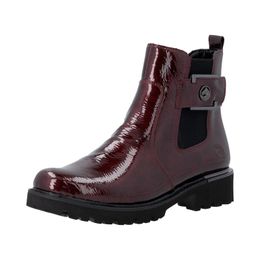 Remonte Damen Chelseaboots Blockabsatz, Stiefelette, Lackboots in trendiger Optik 41