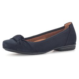 Gabor Damen Ballerina &raquo;FLORENZ&laquo; Business Schuhe, Slipper mit modischem Knoten, Weite G blau 42