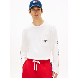 Tommy Jeans Herren Langarmshirt RELAXED FIT mit Print XXL