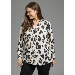 Laura Scott Curve Damen Laura Scott CURVE Longbluse &raquo;Gro&szlig;e Gr&ouml;&szlig;en&laquo; im Tunika Stil aus weicher Viskose bunt 54
