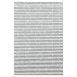 Gardinia Plissee &raquo;EASYFIX Entry mit 2 Bedienschienen&laquo; Lichtschutz ohne Bohren verspannt in der Breite k&uuml;rzbar grau Obermaterial: 100% Polyester 130cm,