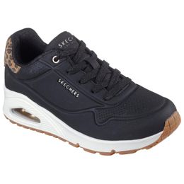 Skechers Damen Sneaker &raquo;UNO-JUNGLE NITE&laquo; Schn&uuml;rschuh, Freizeitschuh mit Wedge-Absatz schwarz 42
