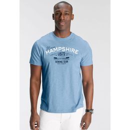 Delmao Herren DELMAO T-Shirt Kurzarm, l&auml;ssige Passform, mit peppigem Print, Rundhals, casual blau 4XL (68/70)
