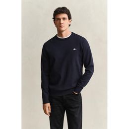 Gant Herren Rundhalspullover &raquo;CLASSIC COTTON&laquo; Regular fit mit Rundhalsausschnitt blau M
