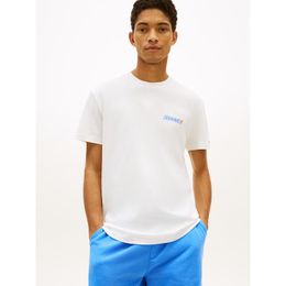 Tommy Jeans Herren T-Shirt &raquo;REGULAR VINTAGE LA BACK&laquo; in regul&auml;rer Passform mit Markenprint wei&szlig; 3XL