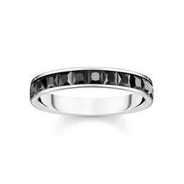 Thomas Sabo Damen Thomas Sabo Fingerring &raquo;Steine Pav&eacute;&laquo; mit Zirkonia (synth.) silber 56, Silber 925 (recycelt), 4mm