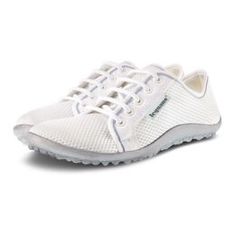 Leguano Damen Barfu&szlig;schuh &raquo;AKTIV&laquo; , Freizeitschuh, Halbschuh, Schn&uuml;rschuh mit ergonomischer Formgebung wei&szlig; 37