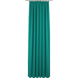 Adam Vorhang &raquo;Uni Collection&laquo; Kr&auml;uselband 1 Stk. tlg. aus 100% Bio-Baumwolle, Vorhang nach Wunschma&szlig; blau Baumwolle (Bio-Baumwolle) 145cm, Kr&auml;uselband, 